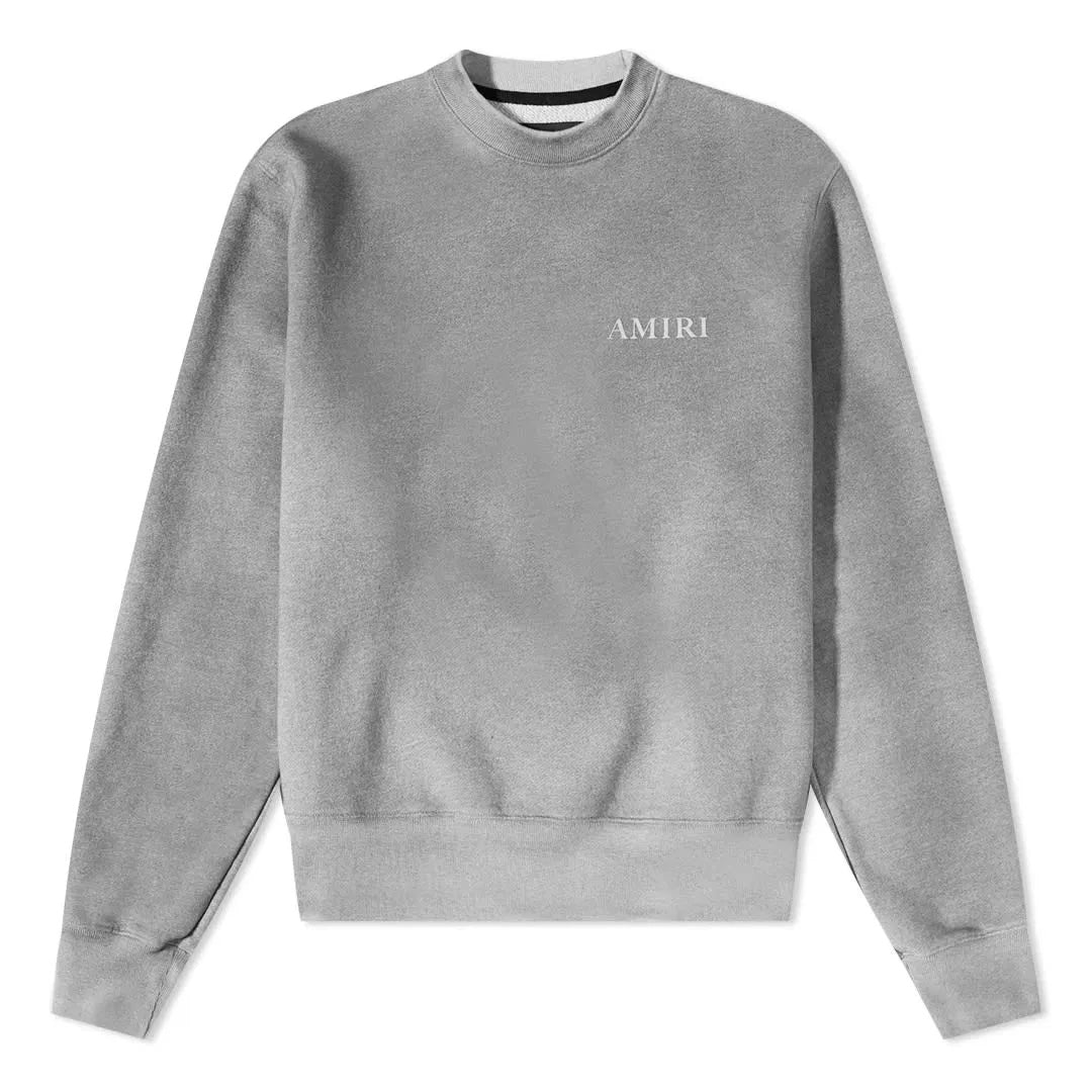 Amiri Aged Puff Logo Crewneck Grey | Kenshi